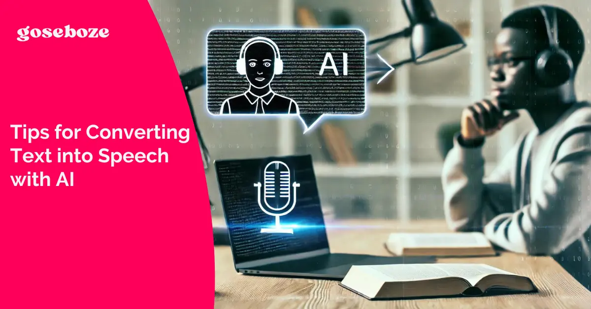 Tips for Converting Text into Speech with AI - GoseBoze